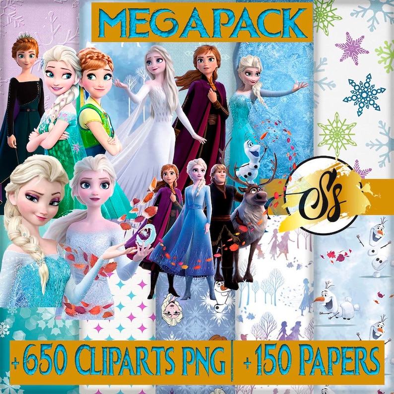 Frozen Clipart, Elsa Clipart, Frozen PNG, Anna PNG, Frozen Birthday ...
