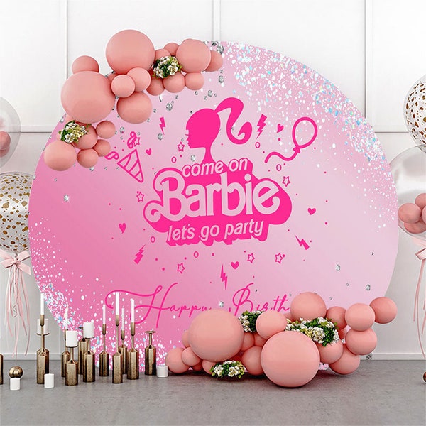 Round Barbie Backdrop - Etsy New Zealand