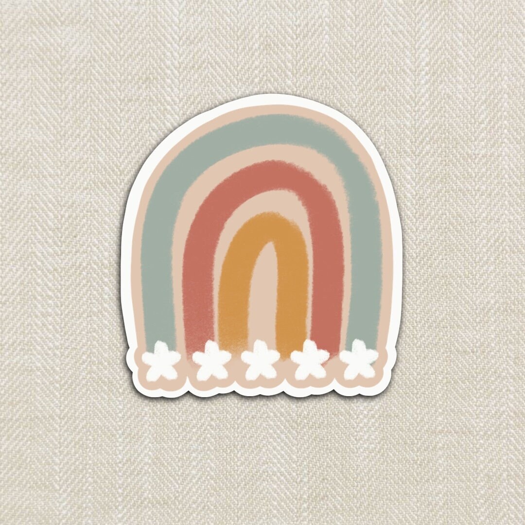 Rainbow Vinyl Sticker - Etsy