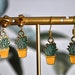 Potted Plant Clip on Earrings - Hypoallergenic Hook -cute -plant ...