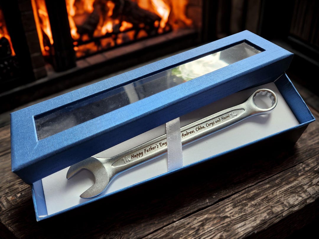 Personalised Custom Engraved Combination Spanner Key - Unique Birthday ...