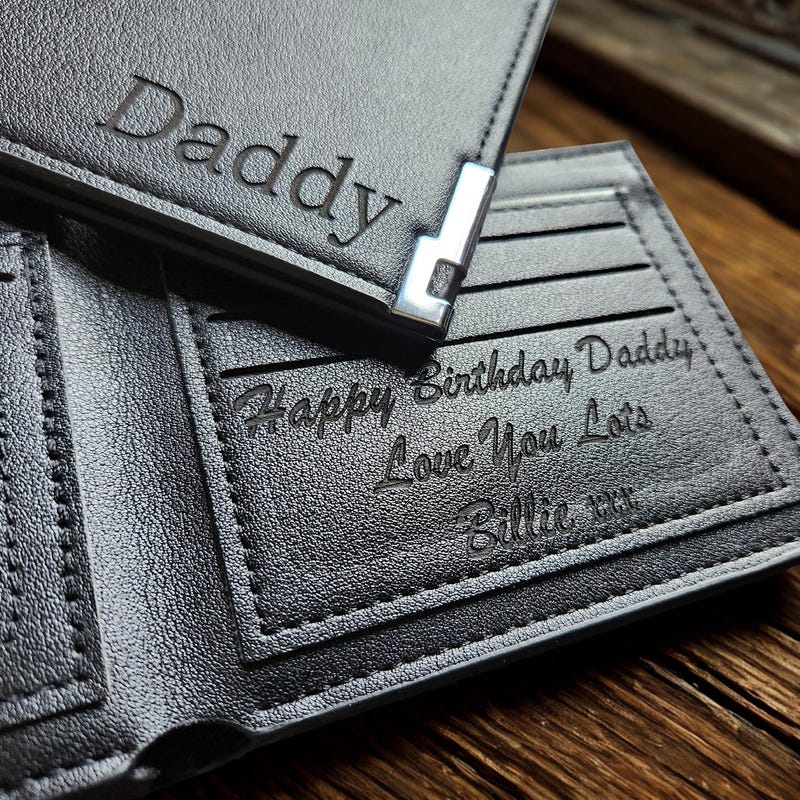 Engraved Wallet - Etsy UK