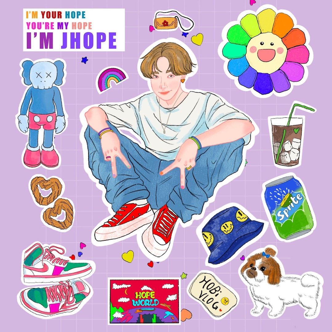 BTS Thick and Large Concept Stickers JHOPE Hope World - Etsy