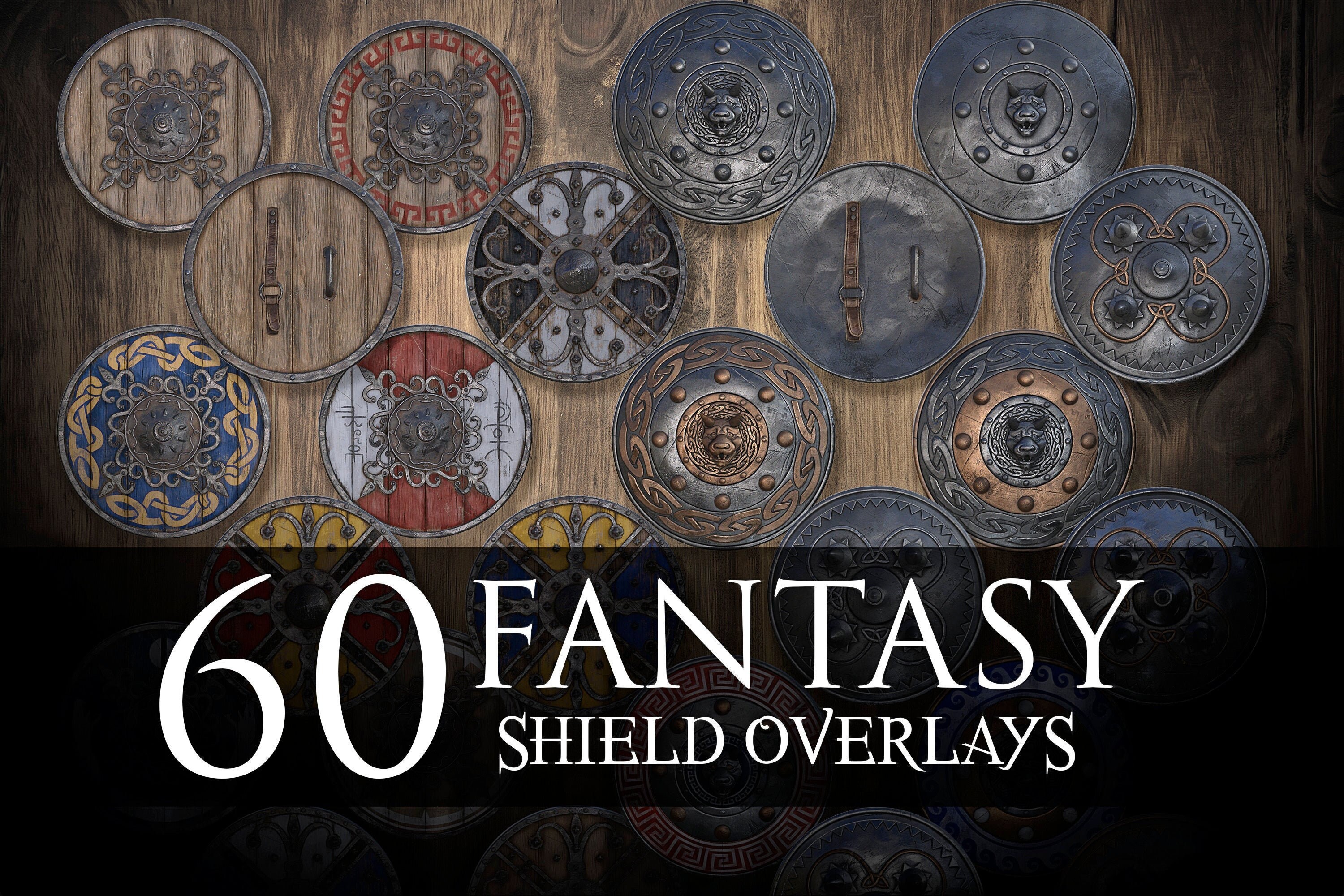 60 Fantasy Shield Overlays Model Overlays Fantasy - Etsy