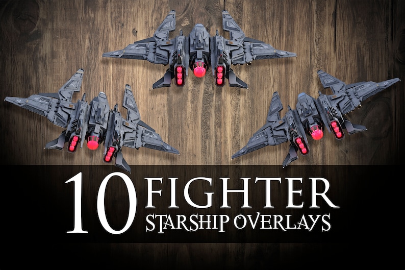 10 Fighter Starship Overlays | Model | Overlays | Fantasy | Render ...