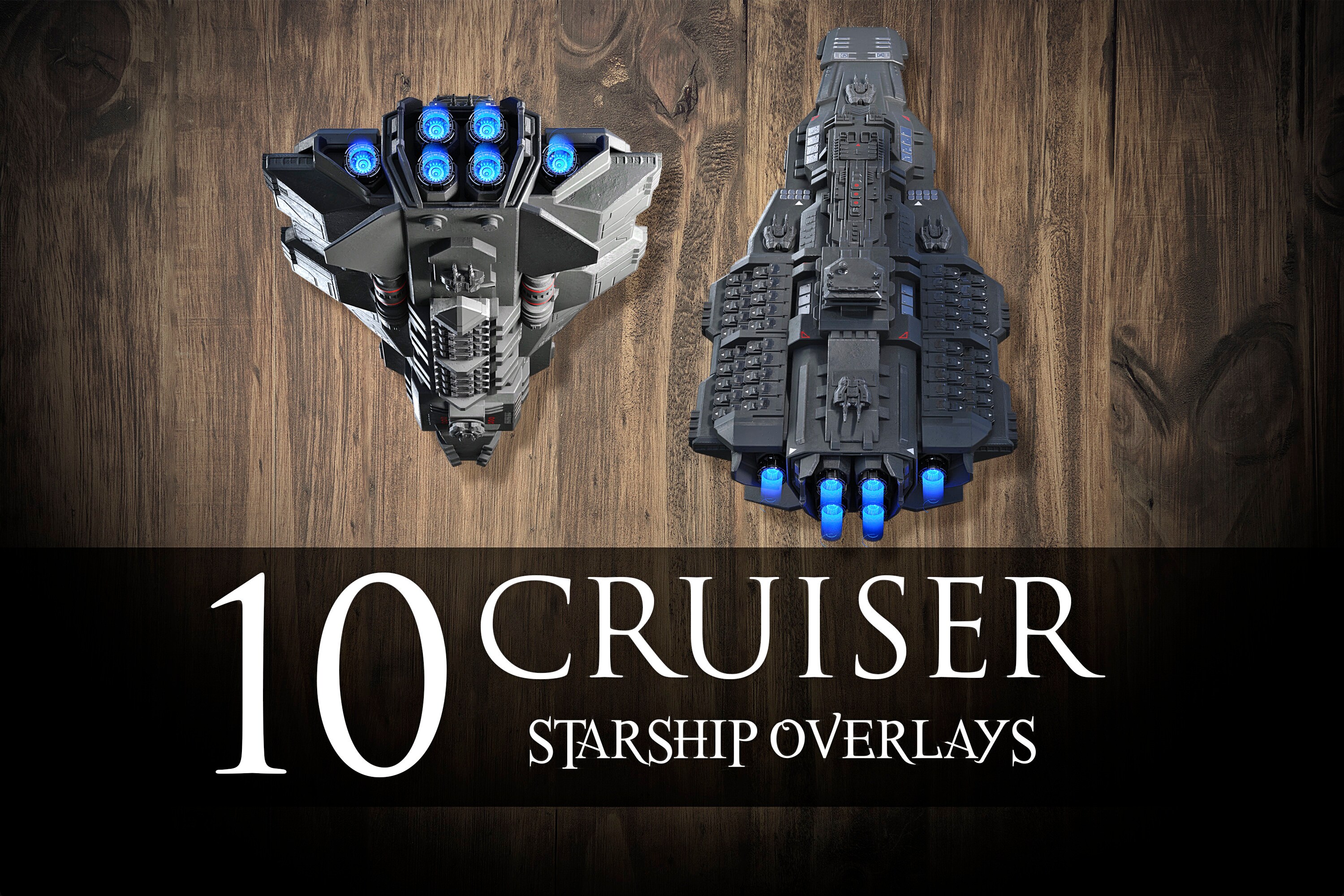 10 Cruiser Starship Overlays | Model | Overlays | Fantasy | Render ...