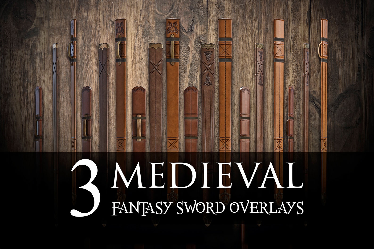 3 Medieval Fantasy Sword Overlays | Swords | Overlays | Fantasy ...