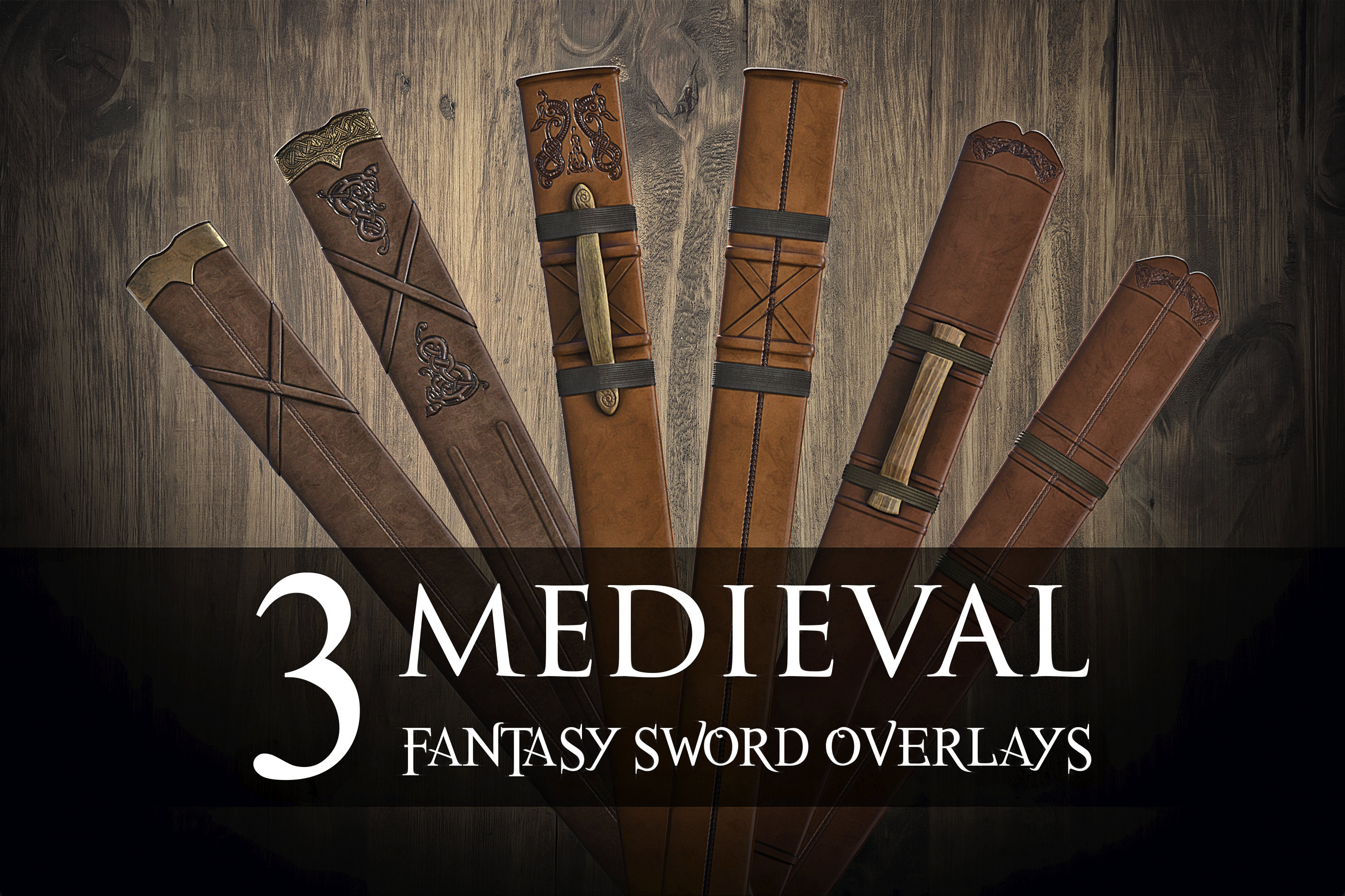 3 Medieval Fantasy Sword Overlays | Swords | Overlays | Fantasy ...