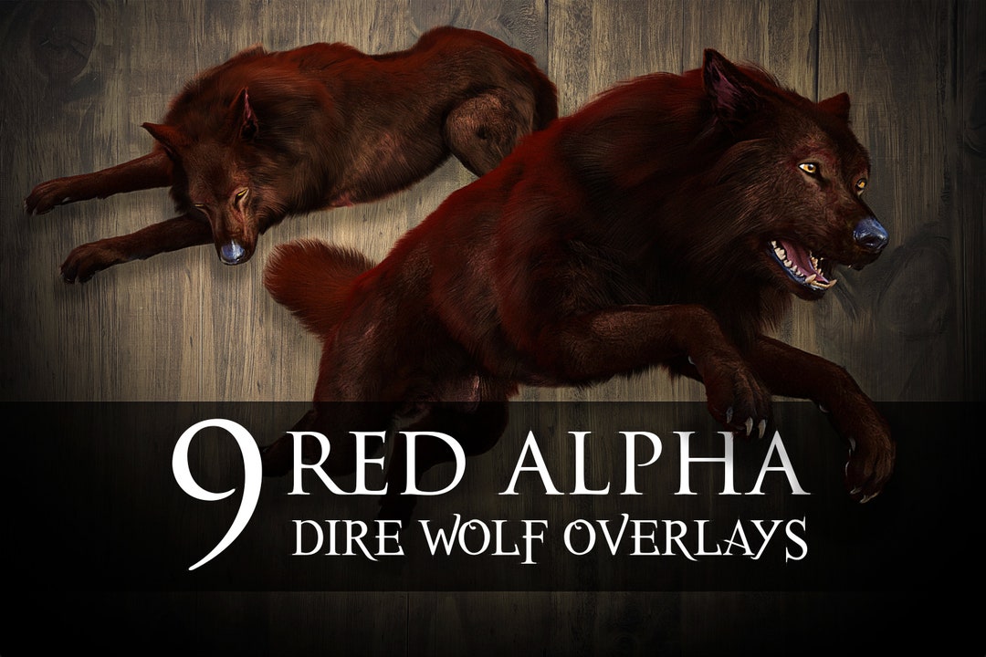 9 Red Alpha Dire Wolf Overlays | Model | Overlays | Fantasy | Render ...