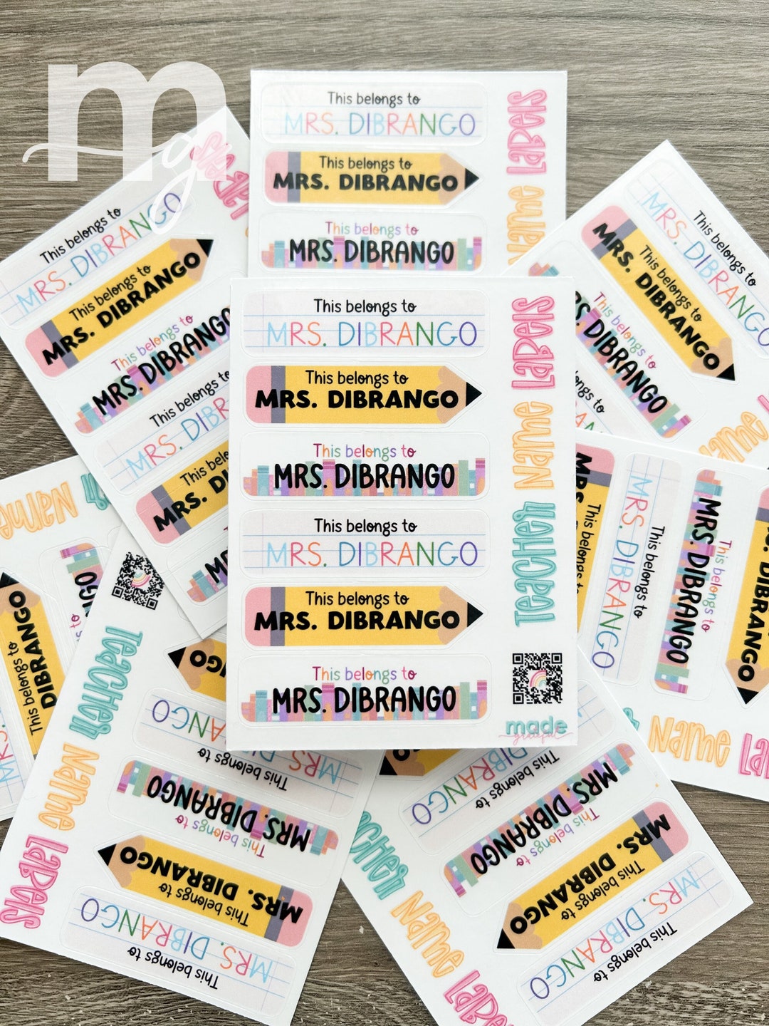 Personalized Teacher Name Labels | Custom Classroom Stickers for School ...