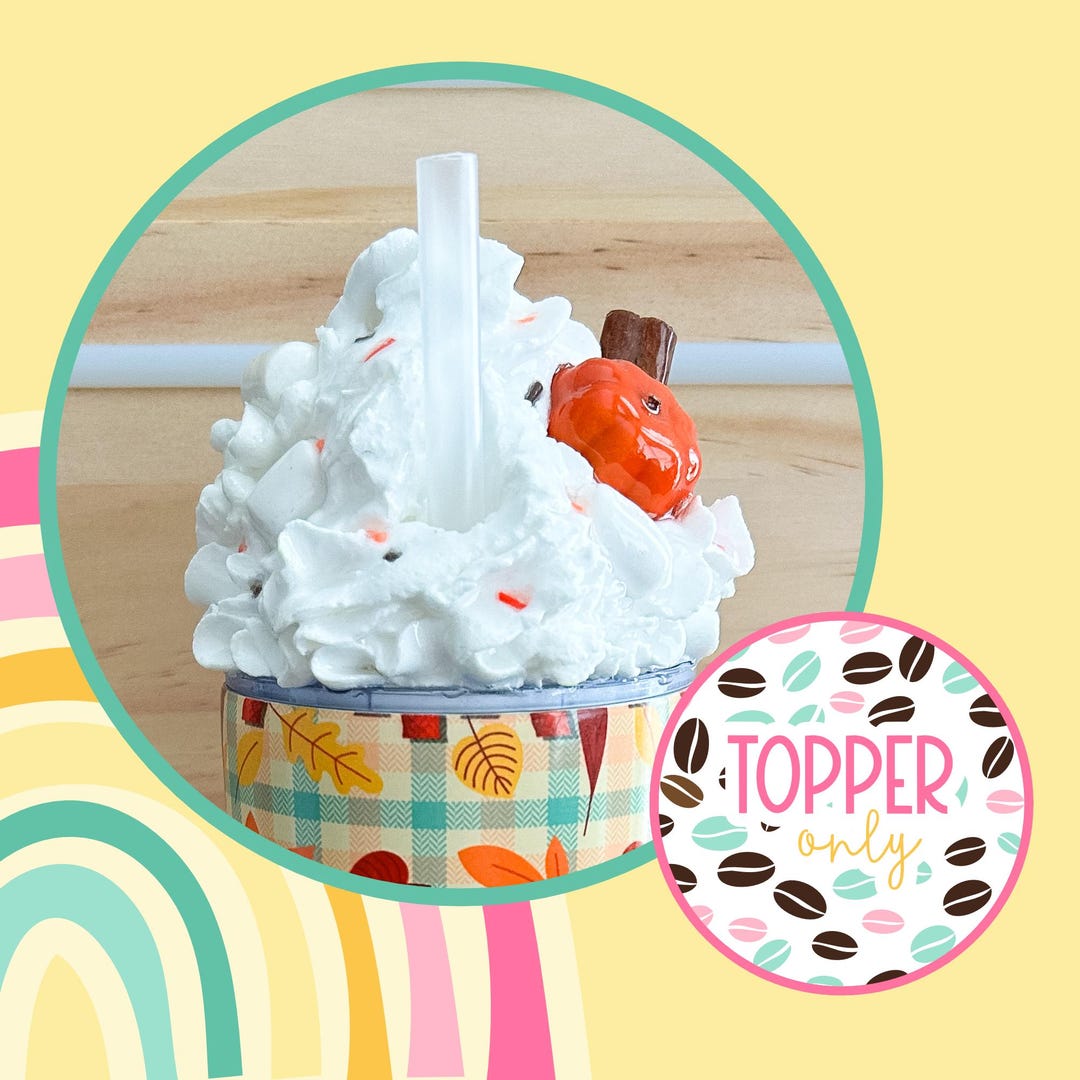Faux Whipped Cream Topper for 20oz Skinny Tumblers | PSL Tumbler Topper ...