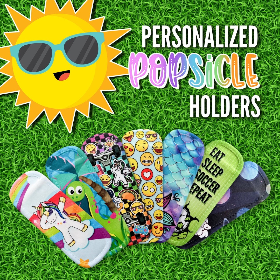 Personalized Popsicle Holder Custom Neoprene Sublimated Printed Ice Pop ...