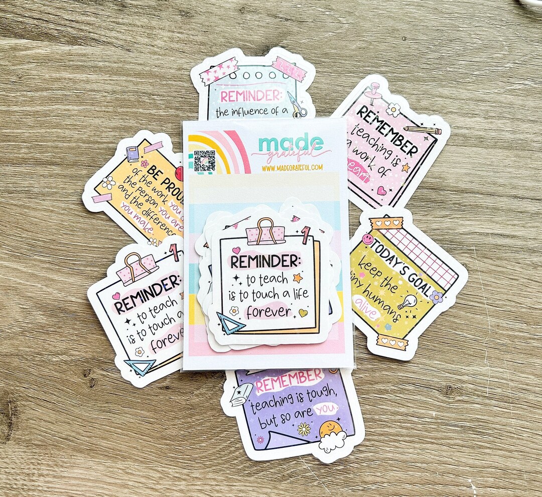 Teacher Reminder Sticky Note Stickers Magnets for Classroom Teacher ...