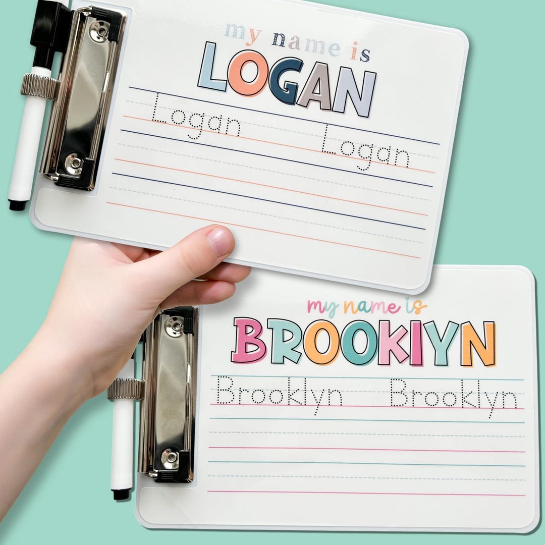Personalized Name Tracing Board | Dry-erase Handwriting Practice ...