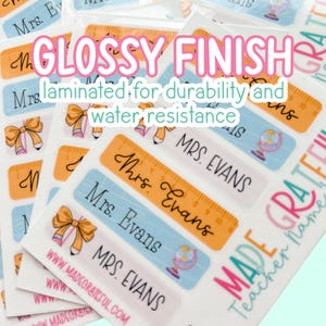 Personalized Teacher Name Labels | Custom Classroom Stickers for School ...