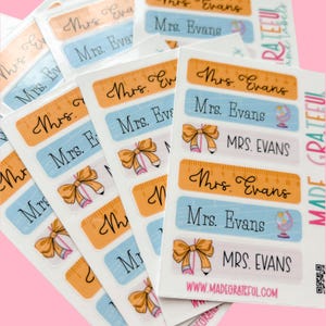 Personalized Teacher Name Labels | Custom Classroom Stickers for School ...
