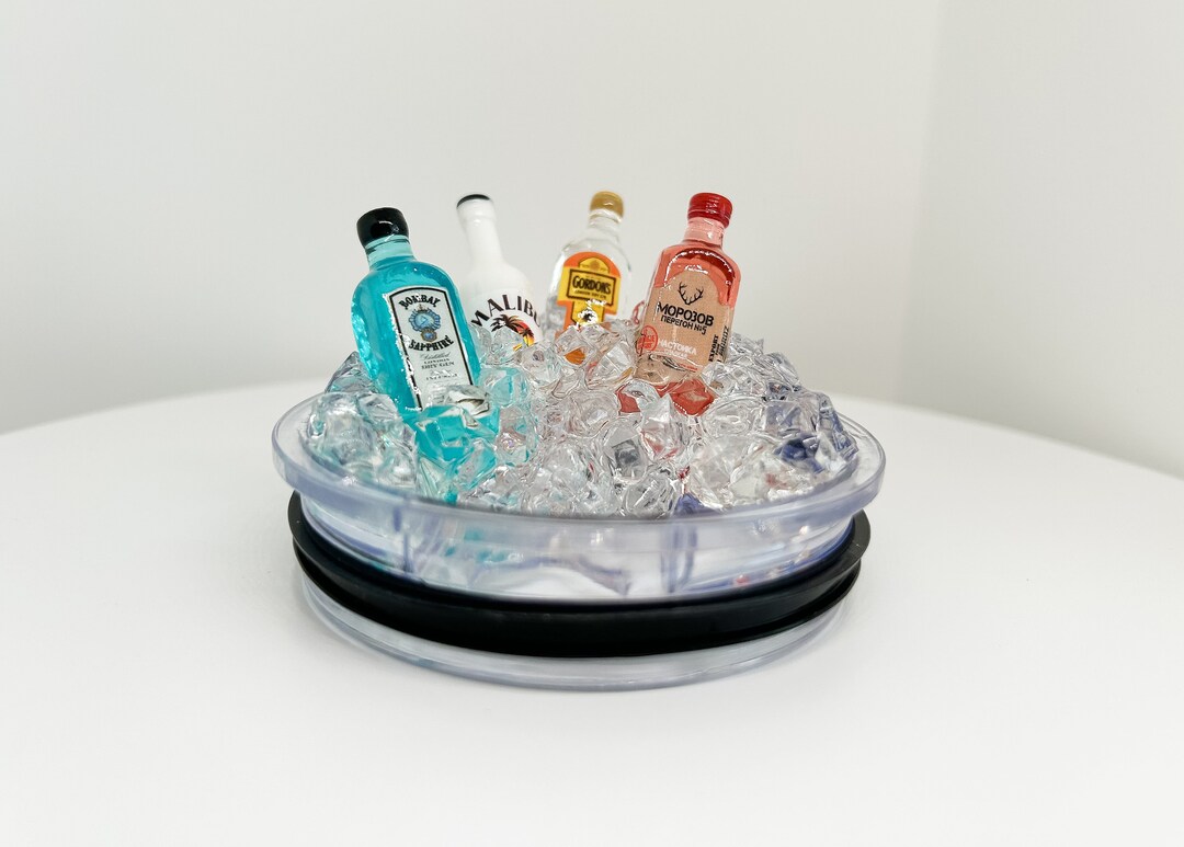 Faux Ice Topper Lid Alcohol Drink Ice Bucket Ice Topper for 20oz Skinny ...