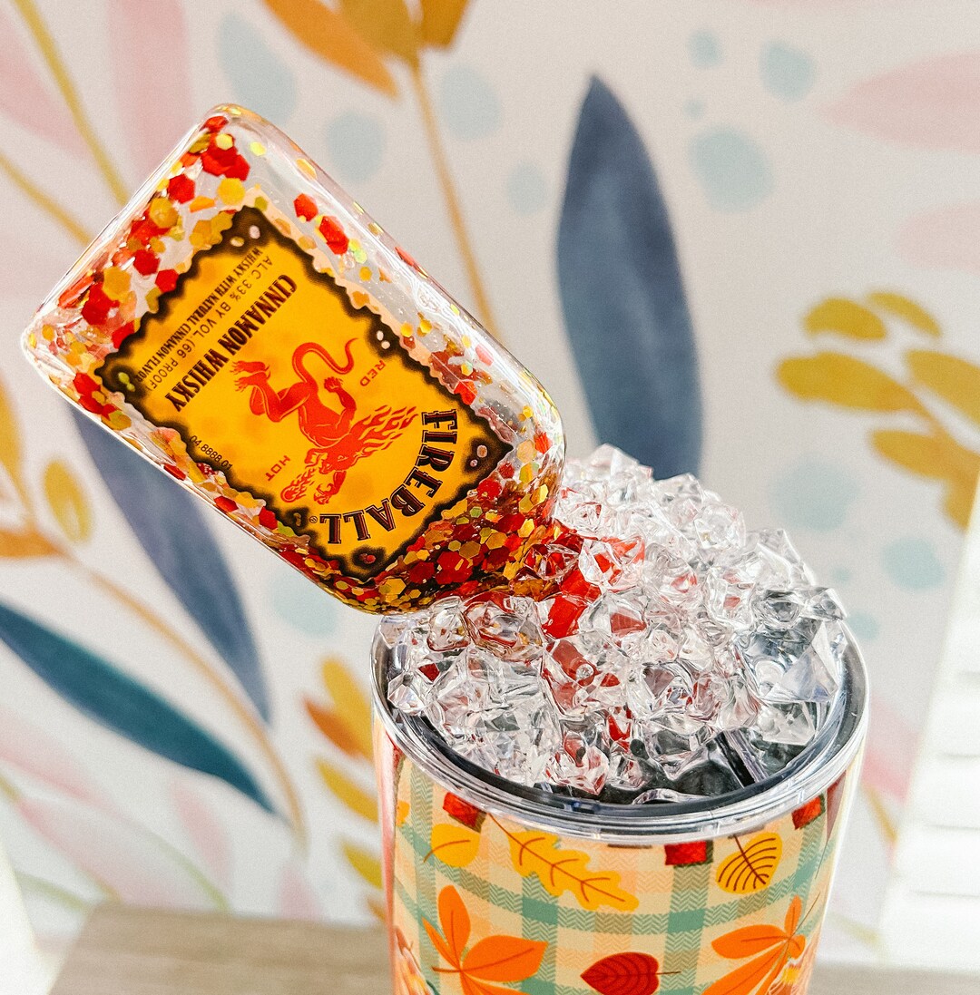 Faux Ice Topper Lid Fireball Bottle Alcohol Cinnamon Whisky Ice Topper ...