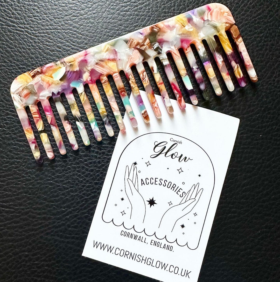 Eco Resin Wide Tooth Pocket Comb Great Gift - Etsy