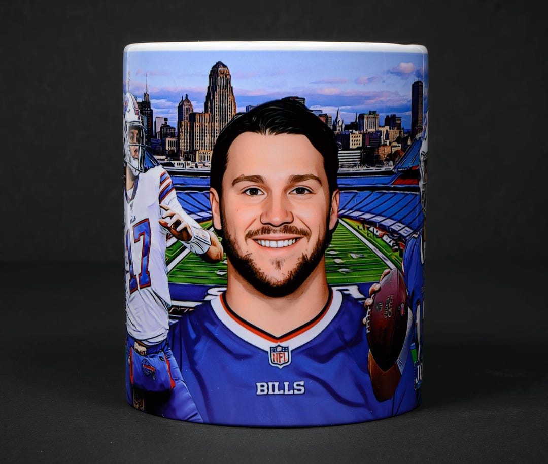 Josh Allen Collaged Ceramic Mugs - Etsy