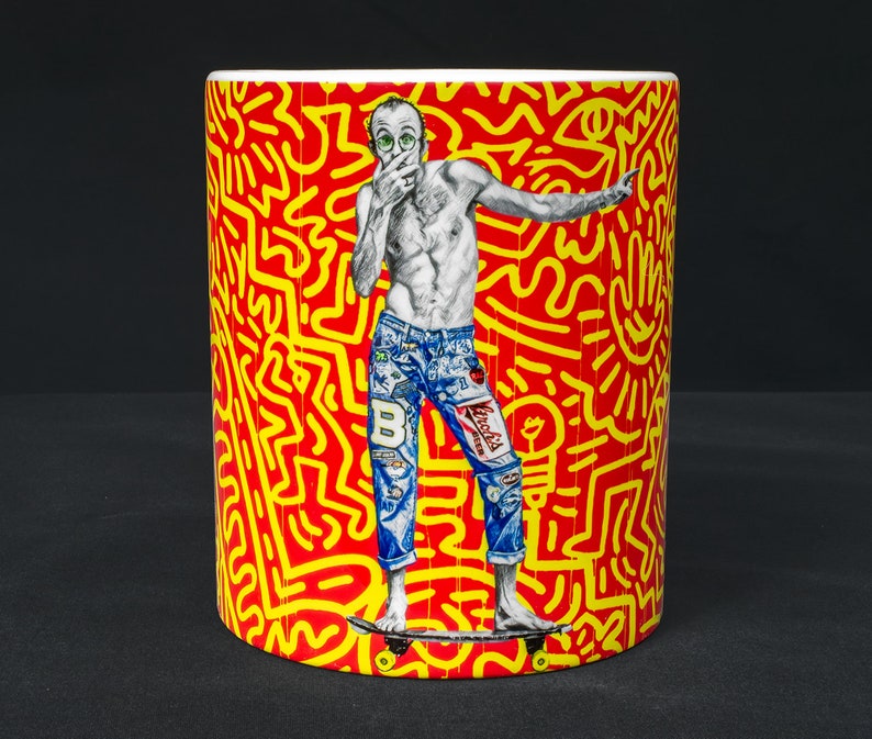 Keith Haring Art on Mug Photo and Art Coaster - Etsy