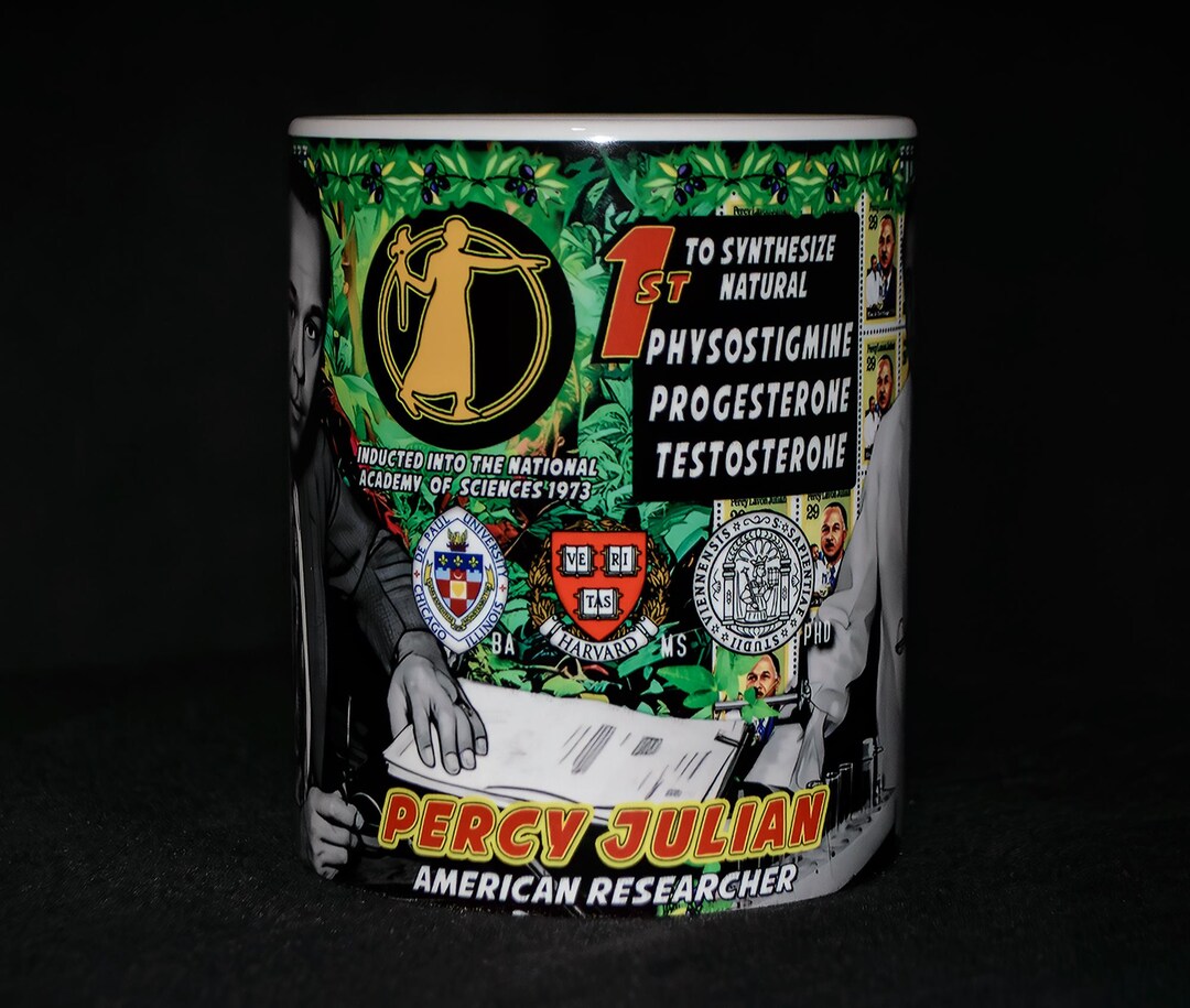 Dr. Percy Julian: Pioneer of Steroid Chemistry Ceramic Sublimation Mug ...