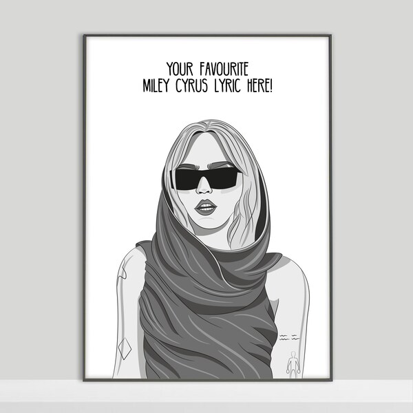 Miley Cyrus Card - Etsy