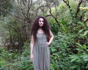 Earthy Green Dress | Etsy