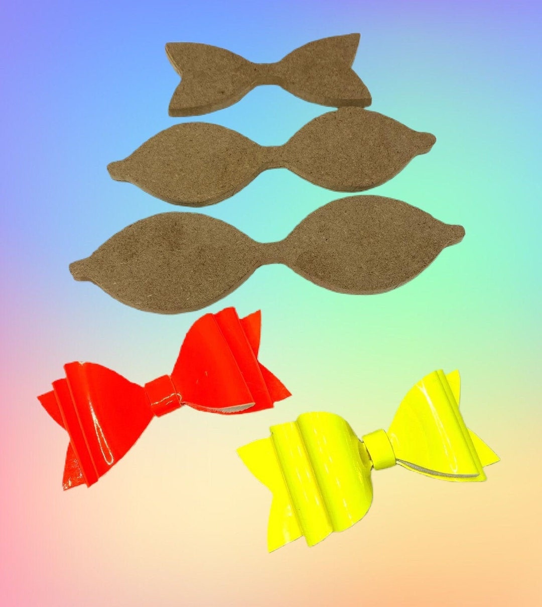 Simply Cute Hair Bow Tracing Template Set of 4 Wooden Templates for ...