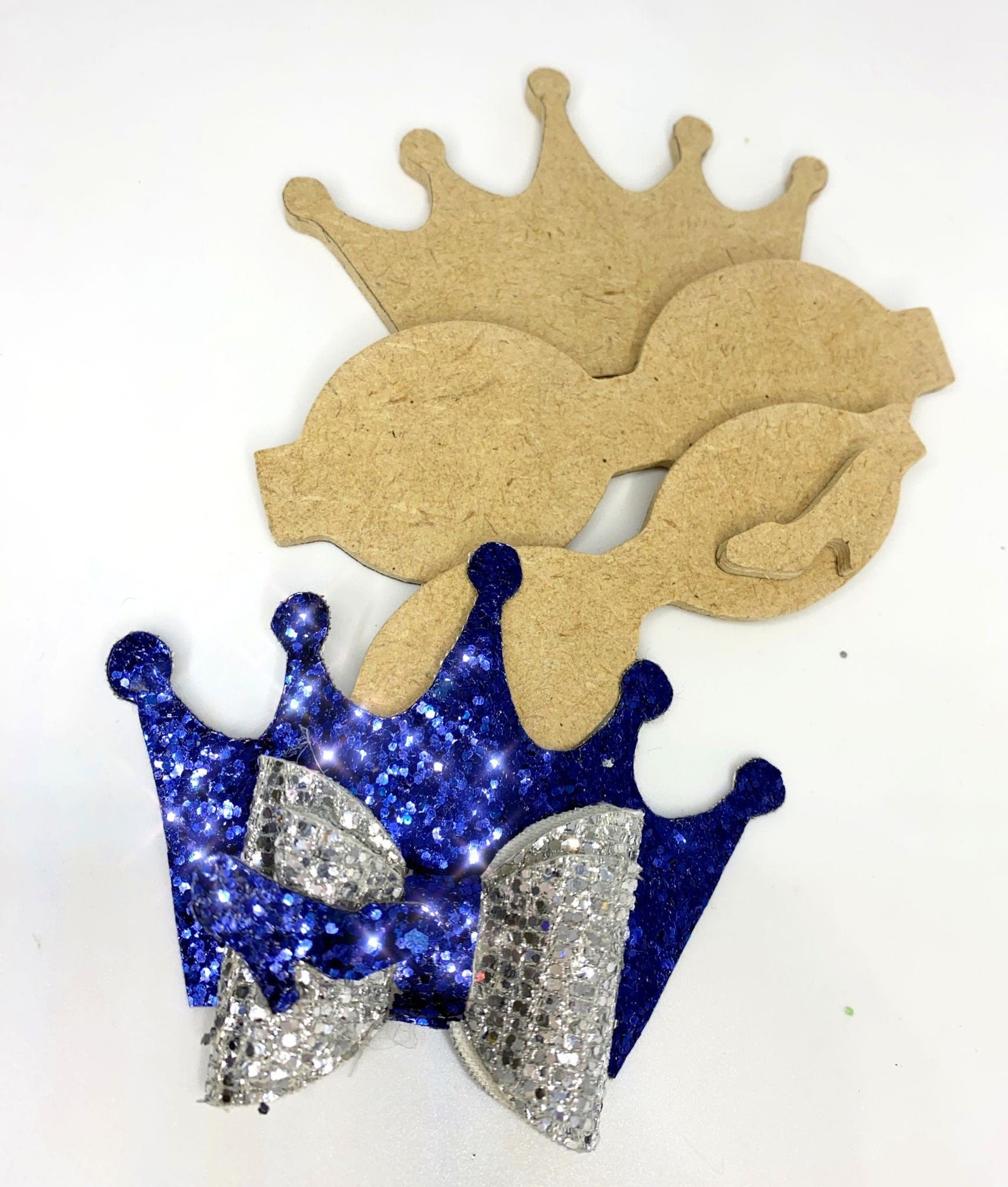 Princess Crown Hair Bow Wooden Tracing Template for Easy Hair Bow ...