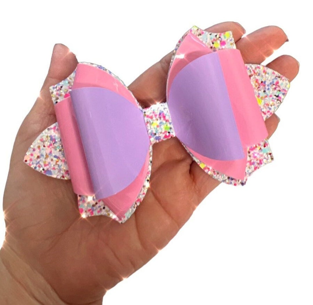 Template Set of Glitter Bubble Gum Hair Bow Tracing Template, EZ Bow ...
