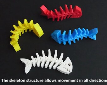 3d Printed Fish Skeleton - Etsy