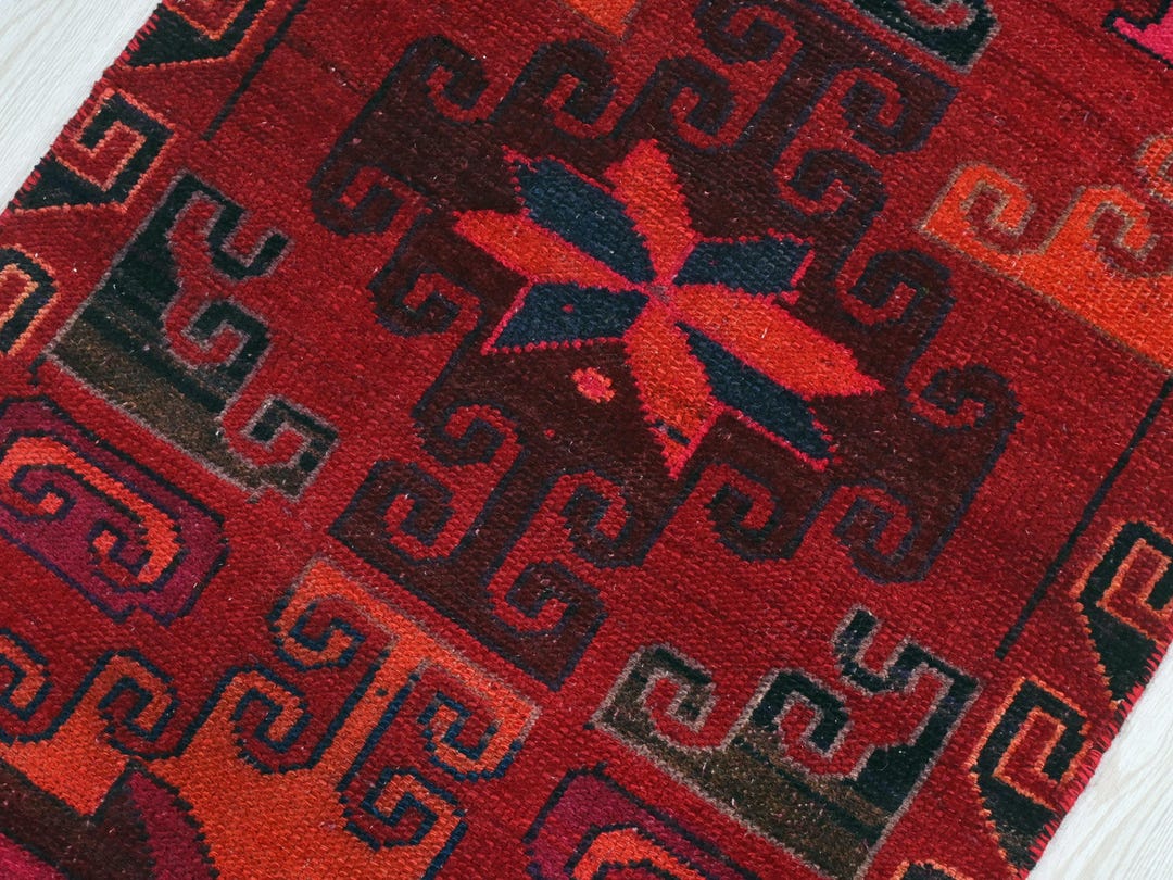 3x5 Ft Vintage Accent Rug or Small Area Rug - Oriental Burgundy Red ...