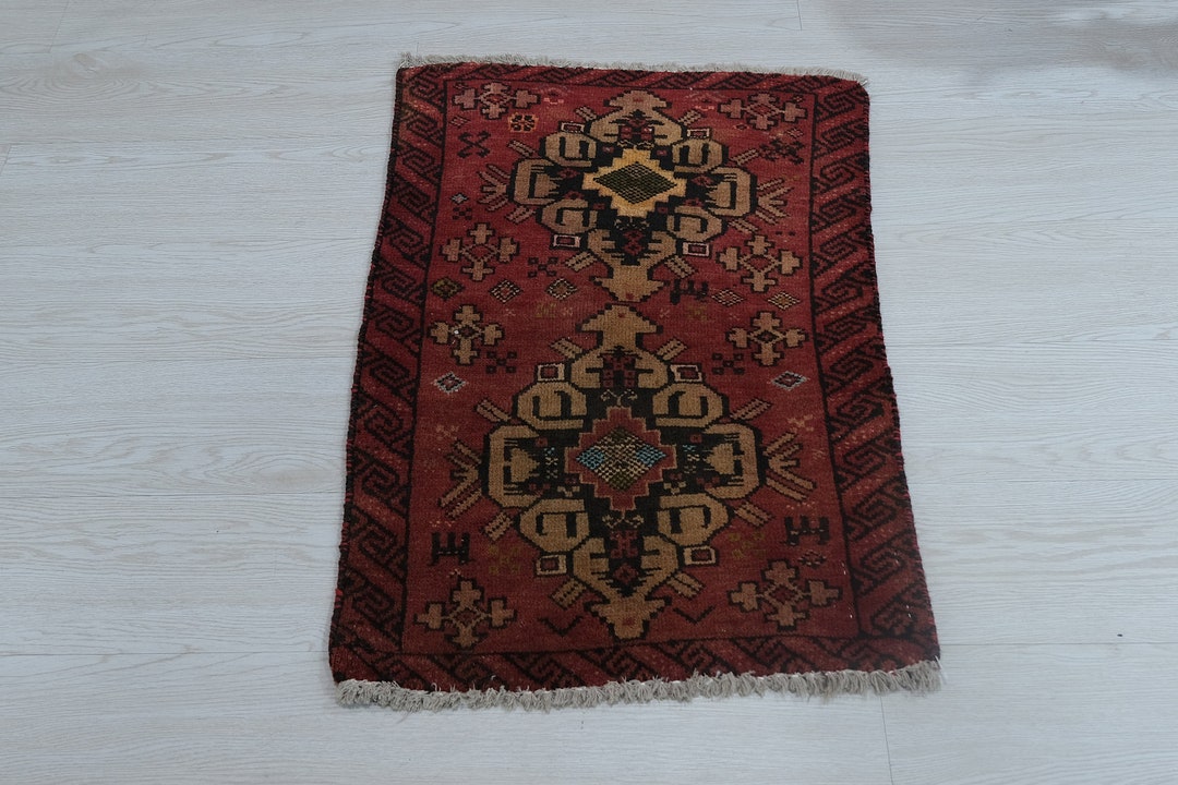 2x3 Mini Vintage Style Oriental Rug - Perfect Handwoven 2x3 Throw Rug ...