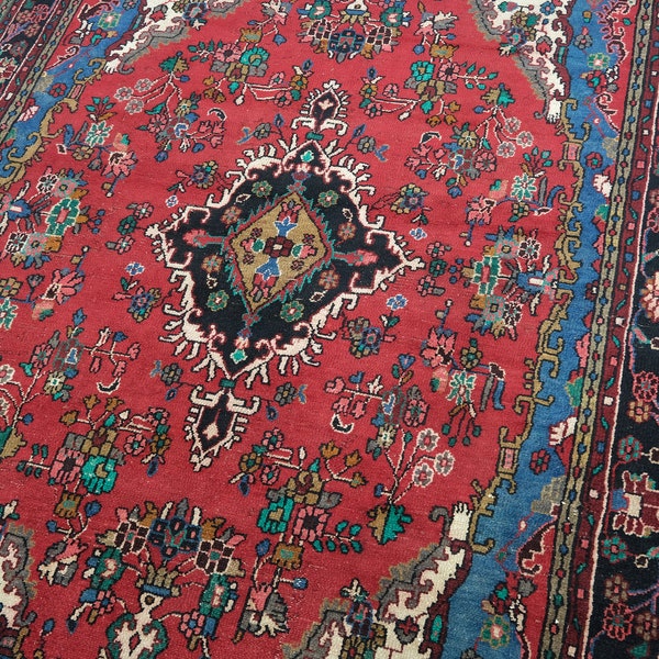 Red Persian Rug - Etsy