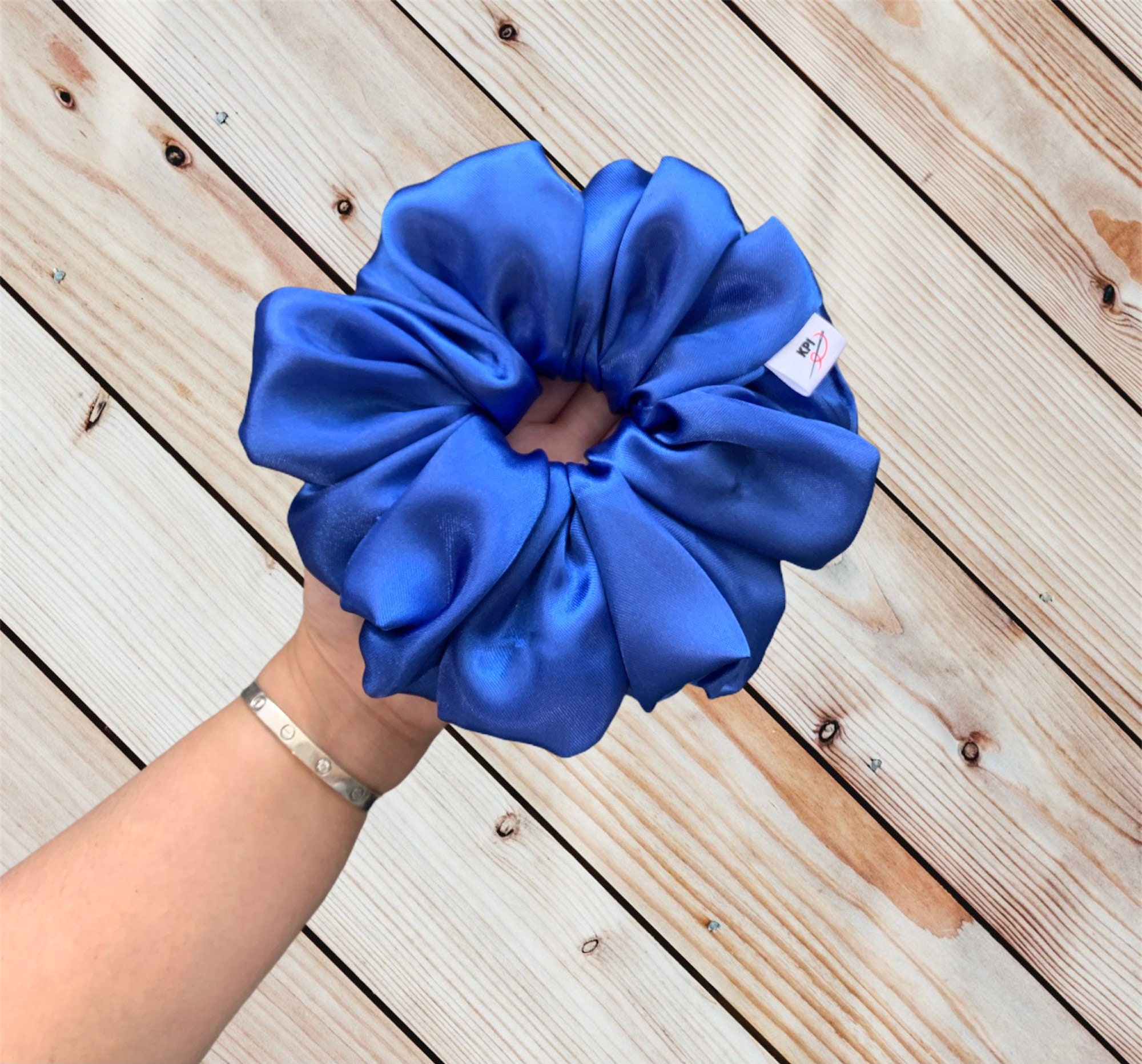 XXL Royal Blue Satin Scrunchie XXL Scrunchie Scrunchy - Etsy