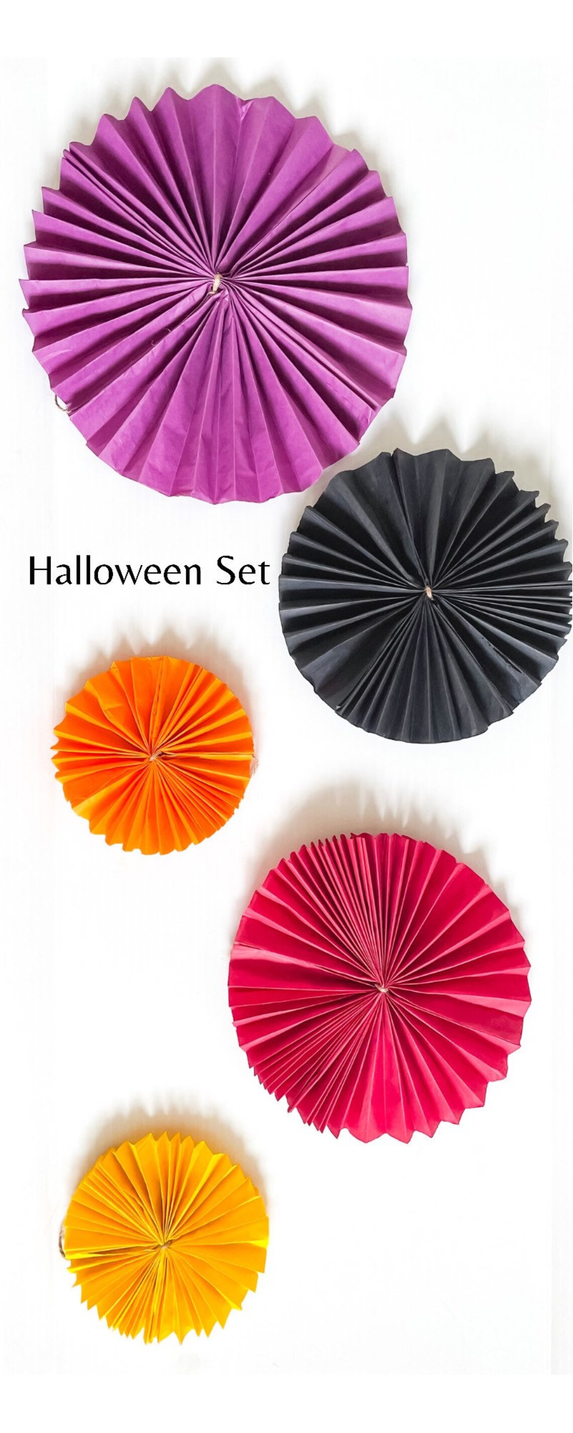 Tissue Paper Fans Set 5pcs With Custom Colors Hanging - Etsy