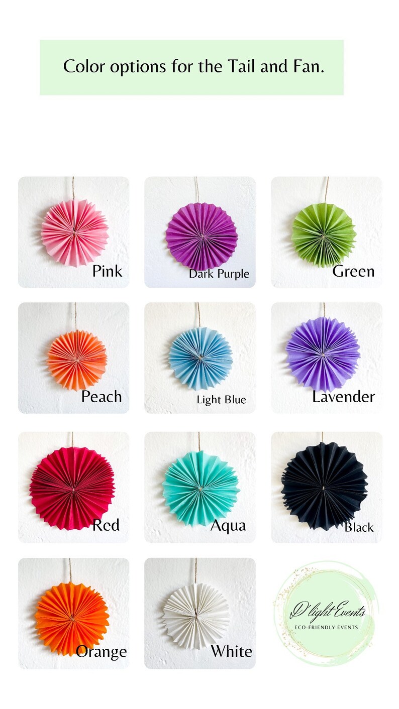 Tissue Paper Fans With a Hanging Tail 5pcs Eco-friendly Party - Etsy