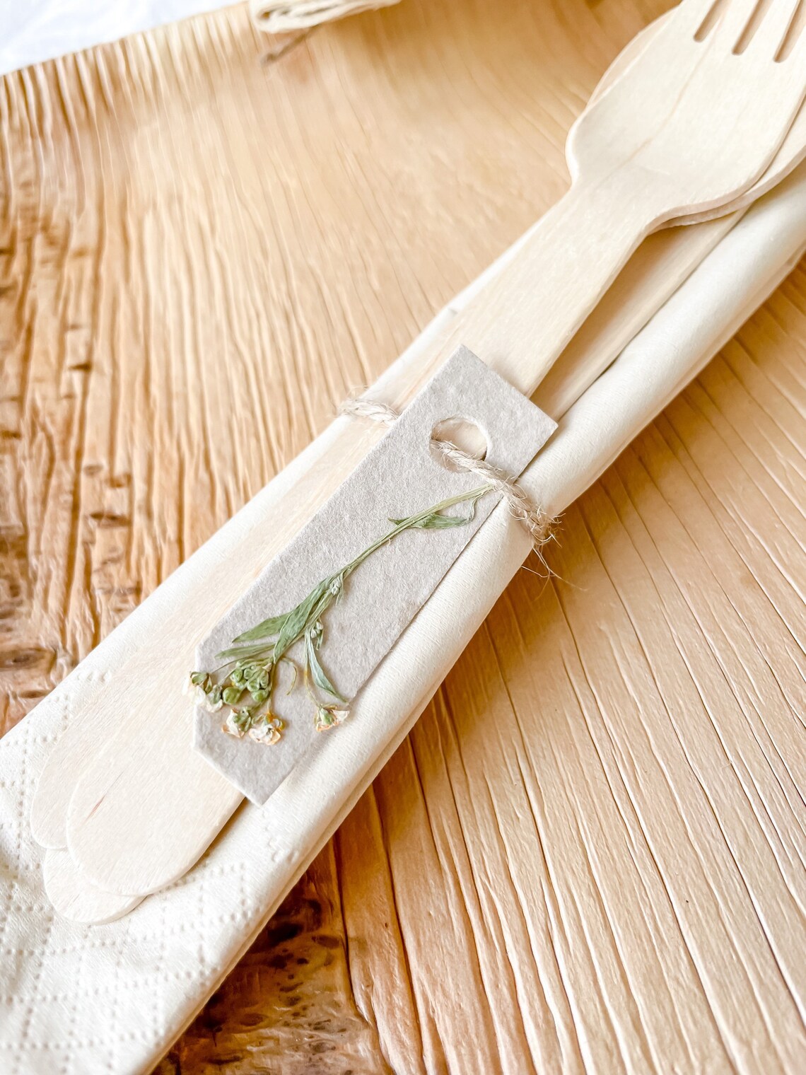 Eco-friendly Wooden Party Cutlery Set for 20 Pre-rolled - Etsy