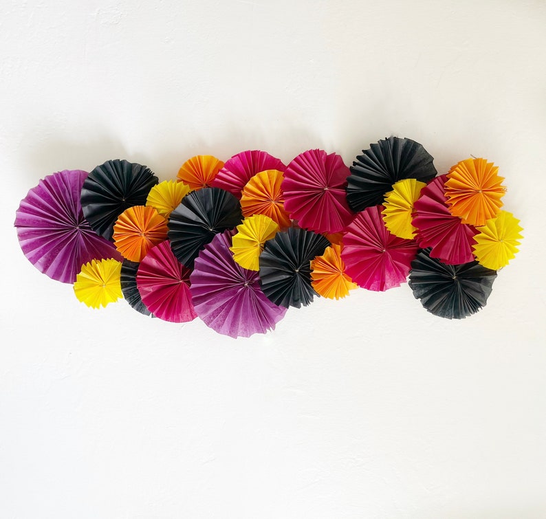 Tissue Paper Fans Set 5pcs With Custom Colors Hanging - Etsy