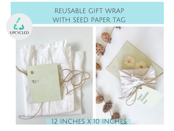 Reusable Gift Wrap Set With Tag and Decor for Small Gifts - Etsy