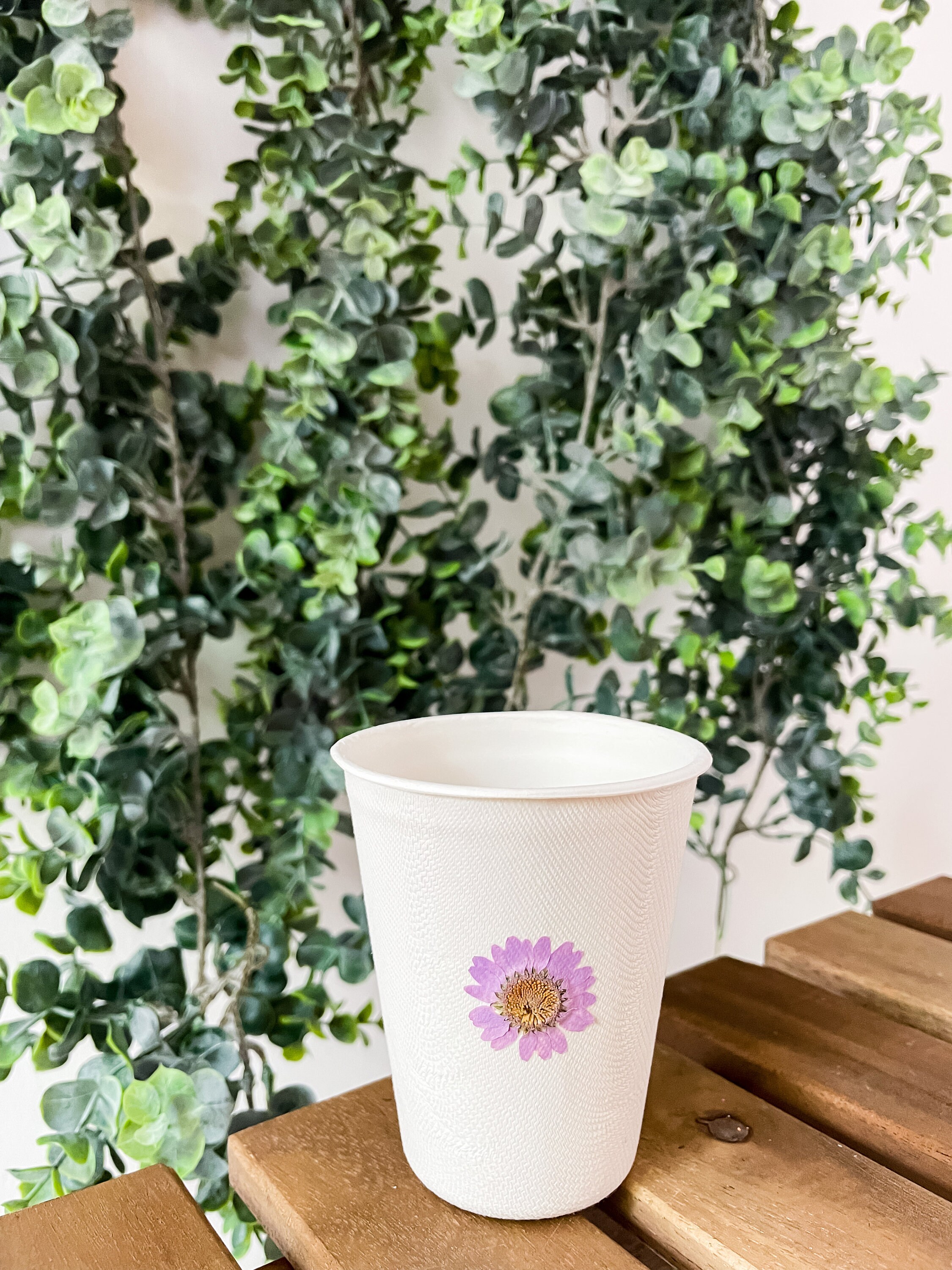 Purple Party Cups With Dried Flower Decor 30 per Package - Etsy