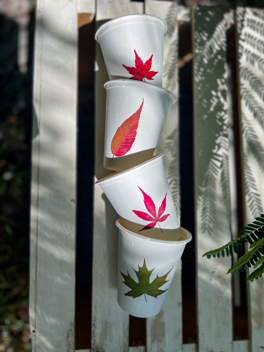 Disposable Compostable Party Cups, Sustainable Party Supplies, Leaf ...