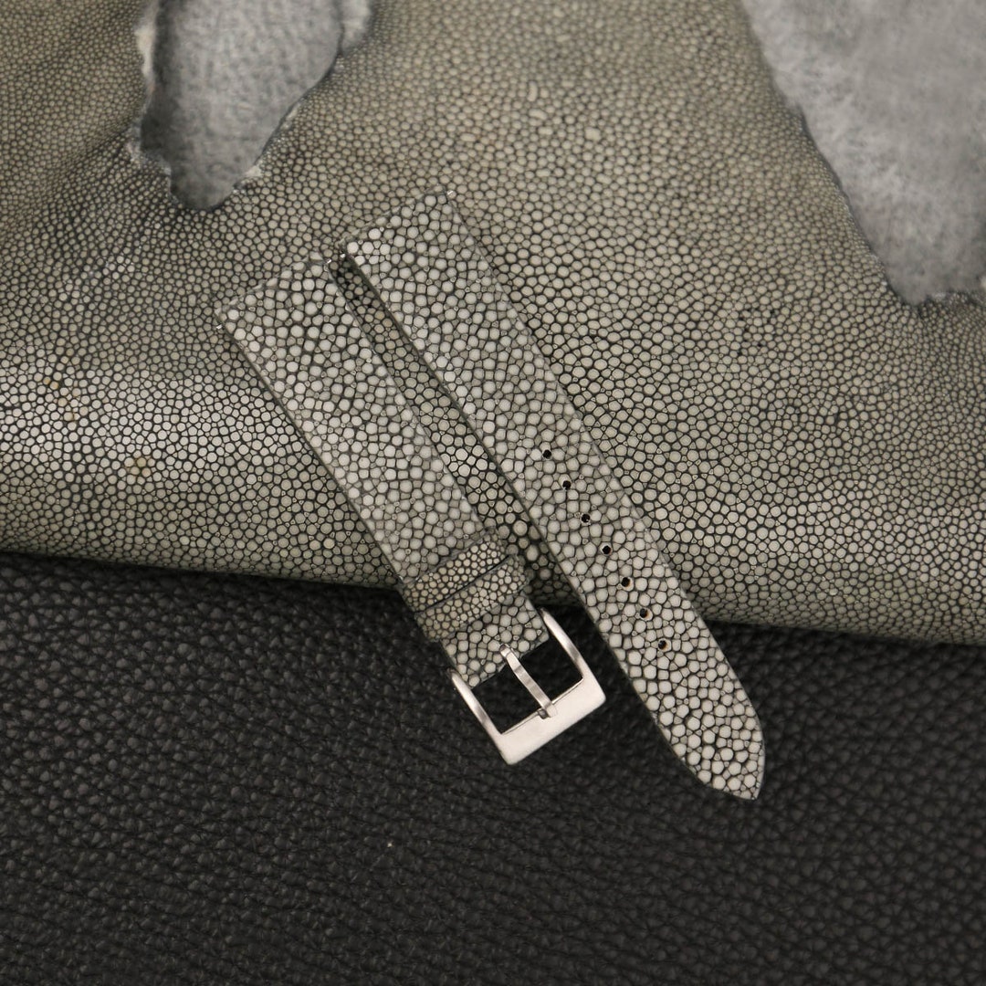 Handdn Watchstraps Classic Moss Green Stingray Leather Watch Strap ...