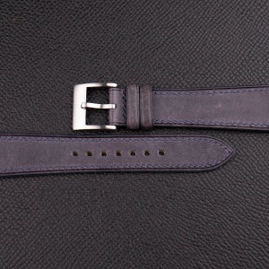 Handmade Dark Purple Maya Leather Watch Strap, Smooth Dark Purple ...