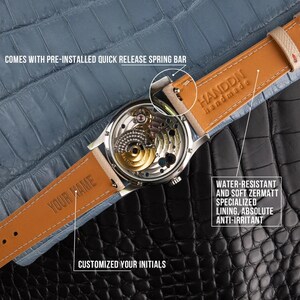Handdn Watchstraps Classic Moss Green Stingray Leather Watch Strap ...