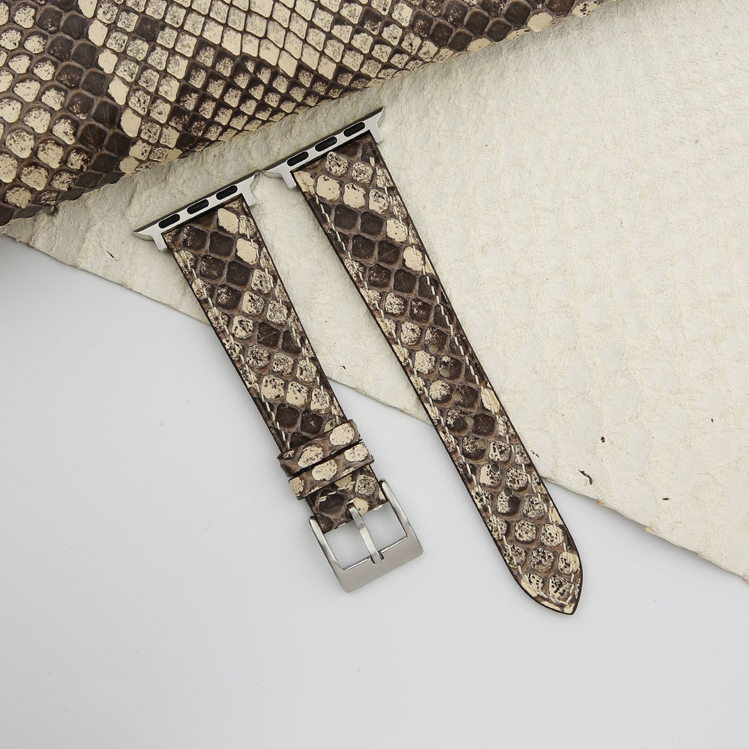 Python Leather Apple Watch Band 38mm, 40mm, 41mm, 42mm, 44mm, 45mm for ...