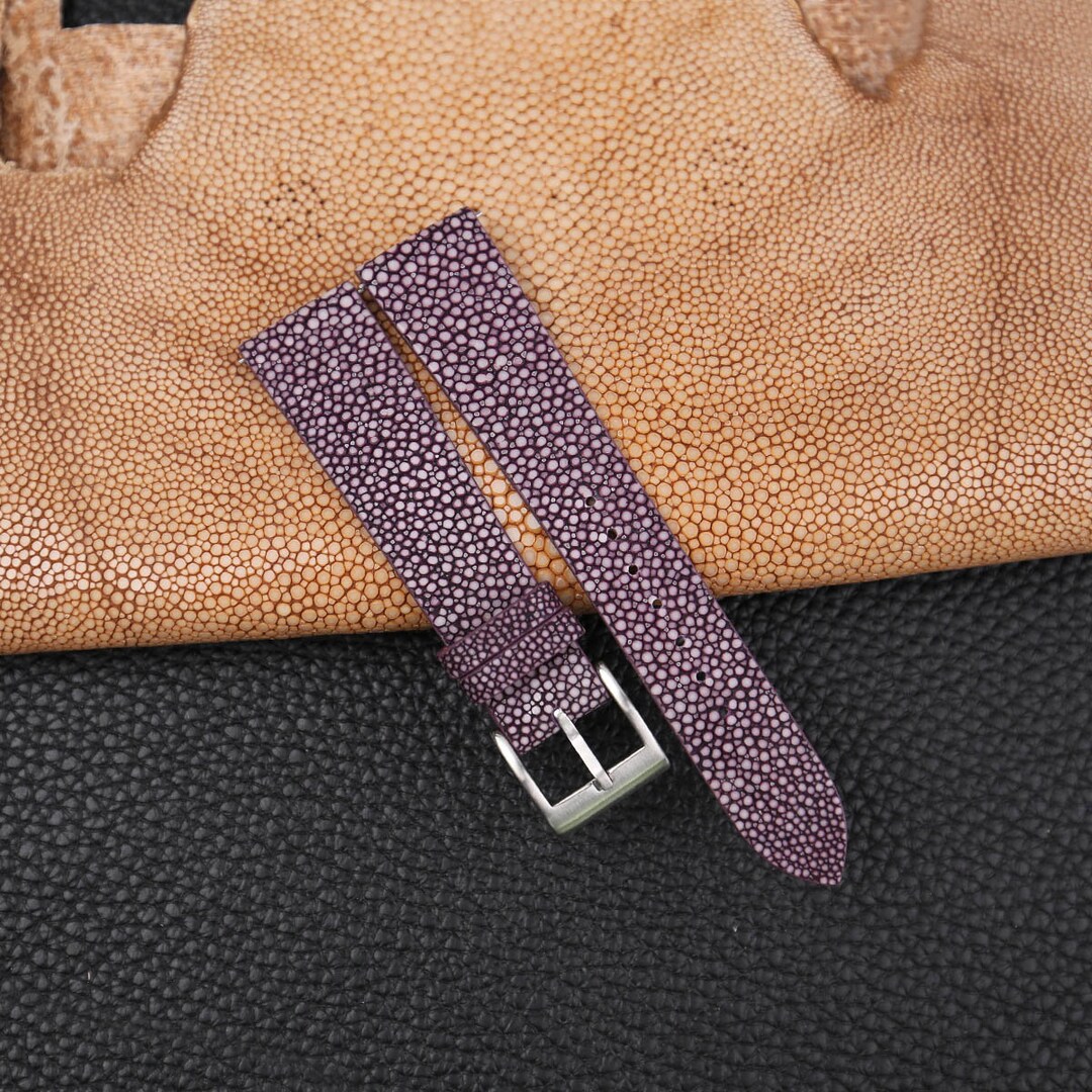Handdn Watchstraps Classic Violet Stingray Leather Watch Strap ...