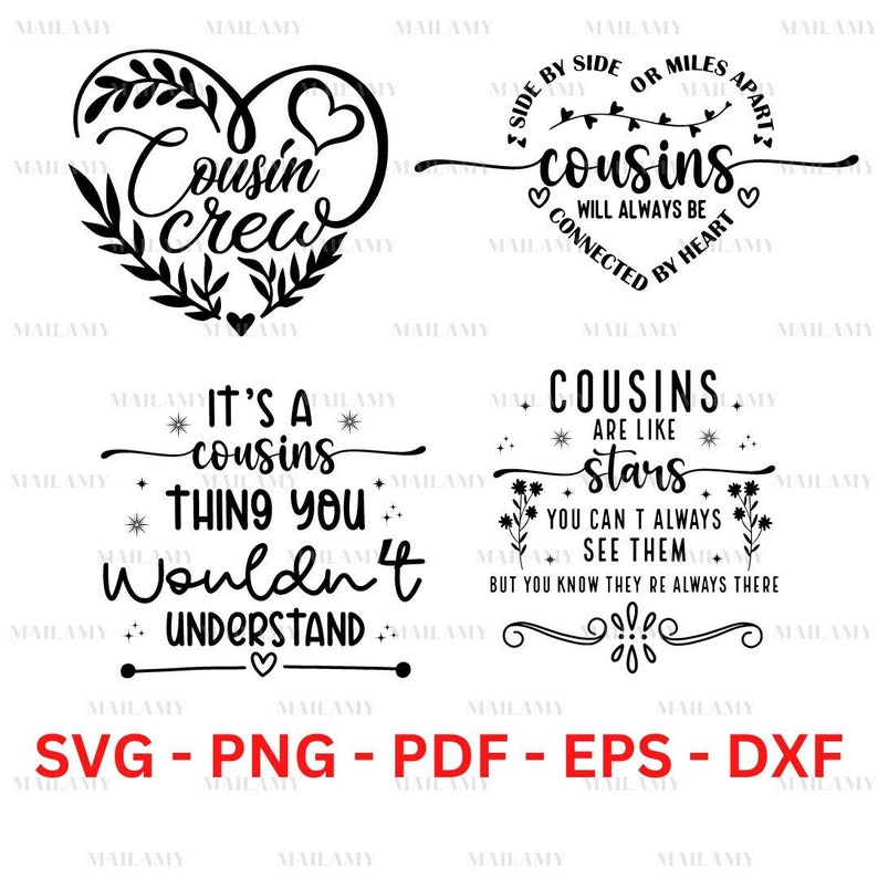 Cousin Svg, Cousin Crew Svg Files, Cousin Bundle Designs, It's a Cousin ...