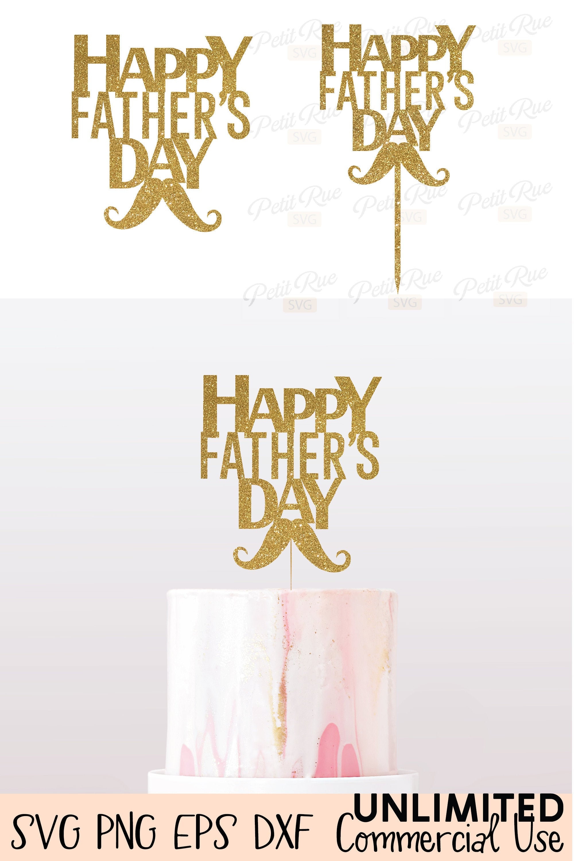 Happy Father's Day Cake Topper Svg, Father's Day Cut Files for Cricut ...